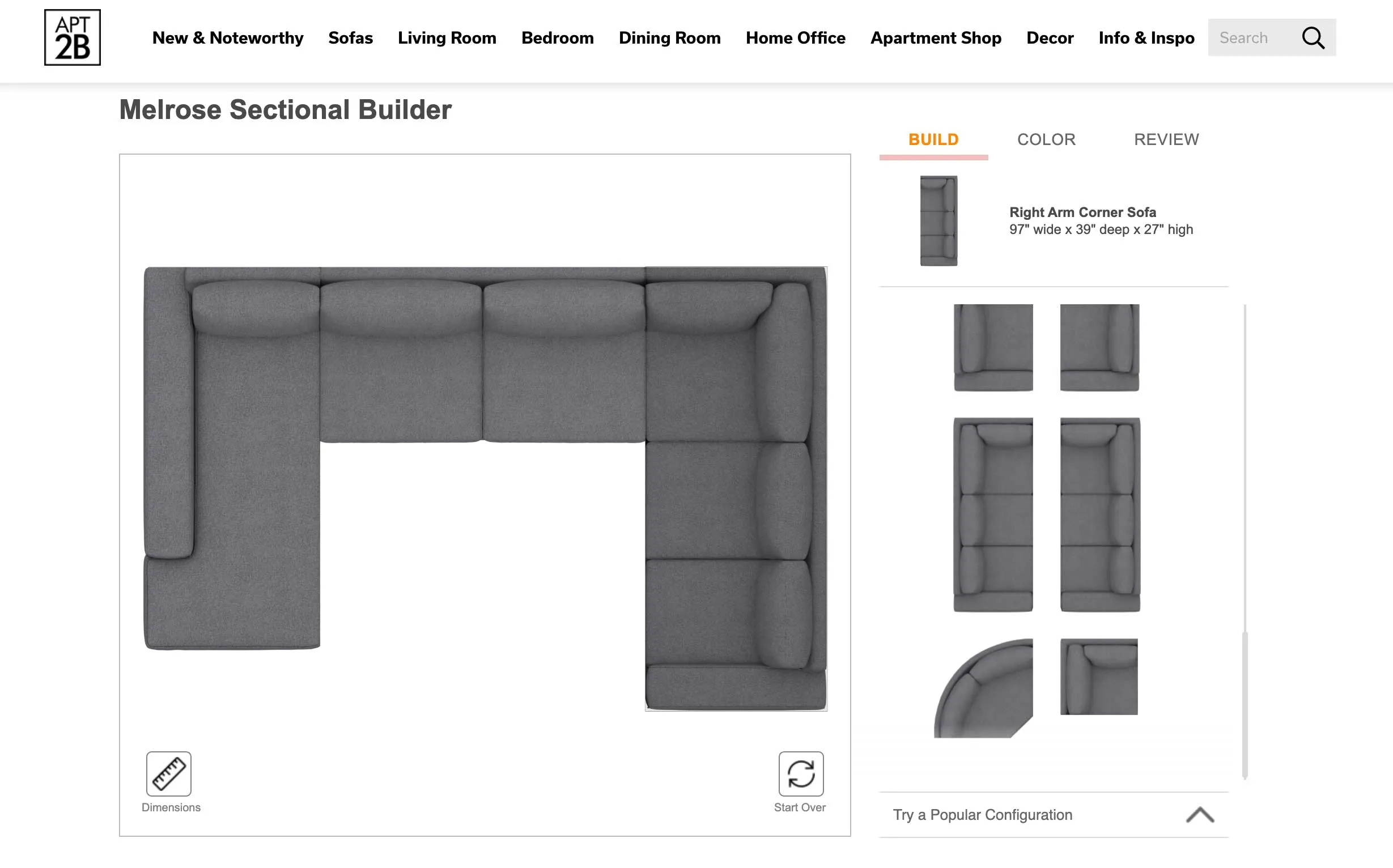 At Home with Apt2B's Melrose Sectional Sofa: A Full Review